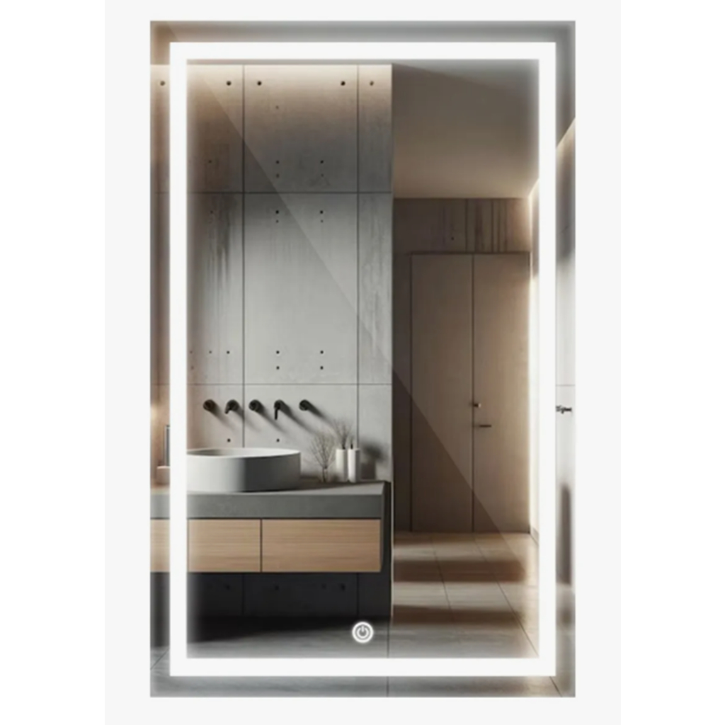 Espelho 50x40 Jateado Led Touch Frontal | Shopee Brasil