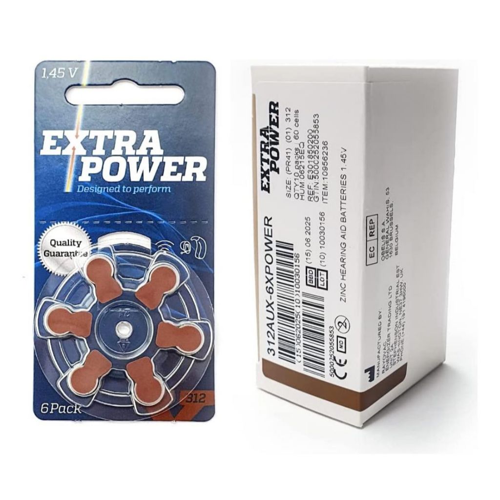 60 Pilhas Baterias Aparelho Auditivo Modelo 312 - Extra Power (10 cartelas = 1 Caixa) | Shopee ...