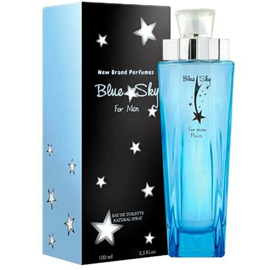 Perfume New Brand Blue Sky for Men 100ml - Selo Adipec | Shopee Brasil