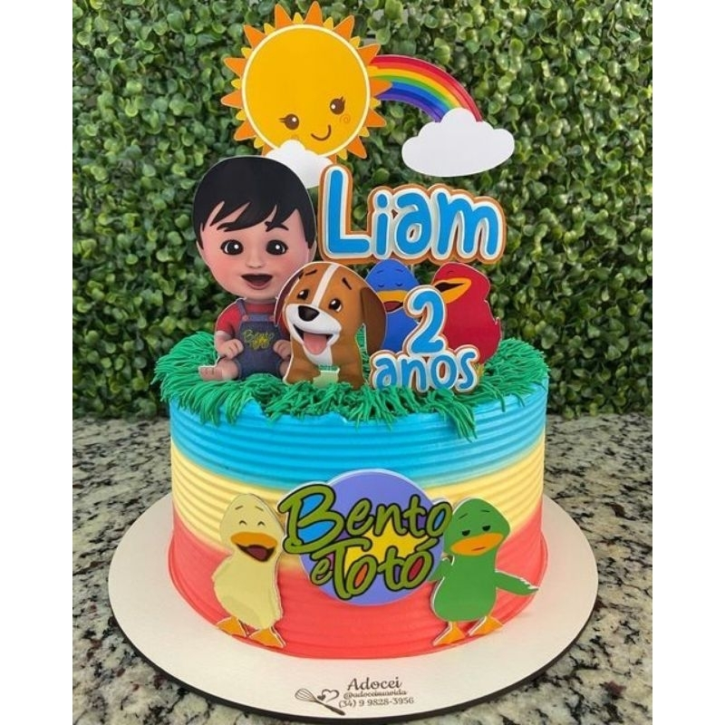 TOPO DE BOLO PERSONALIZADO- TEMA BENTO E TOTÓ | Shopee Brasil