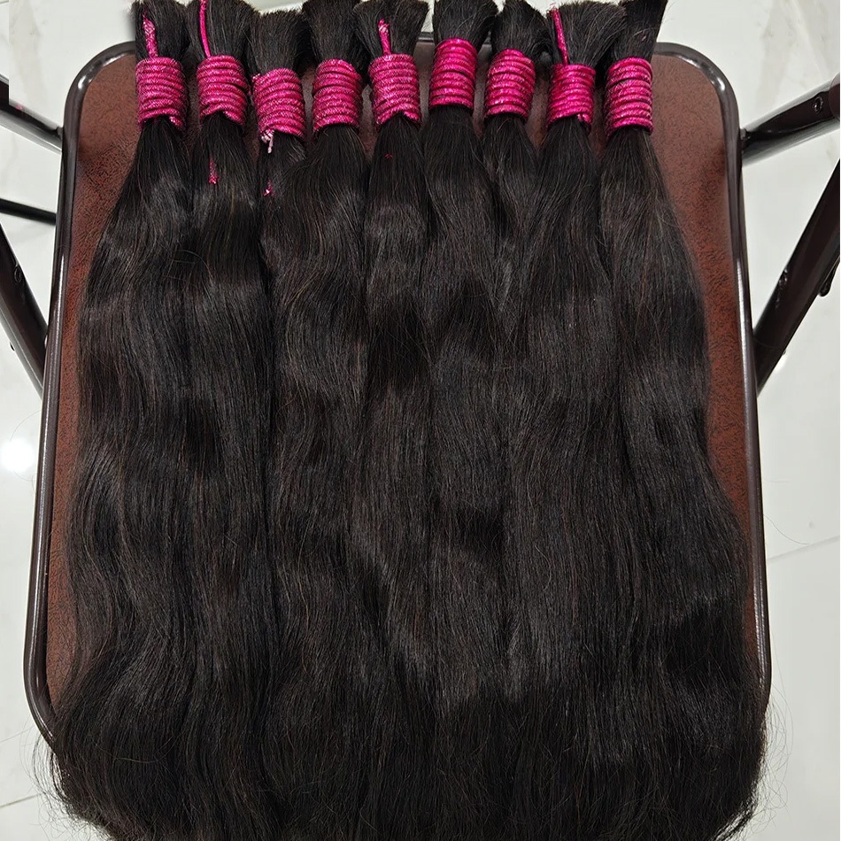 Cabelo humano 100% Natural Ondulado para Mega-Hair Natural Preto ...