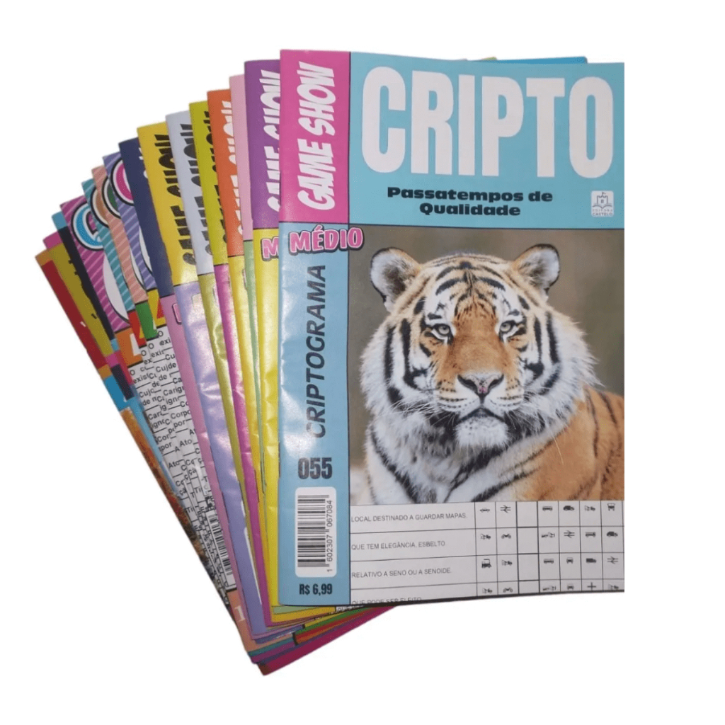 Revista de Criptogramas – Desafie Sua Mente com Diversão | 20 Revistas | 50 Revistas | Shopee Brasil