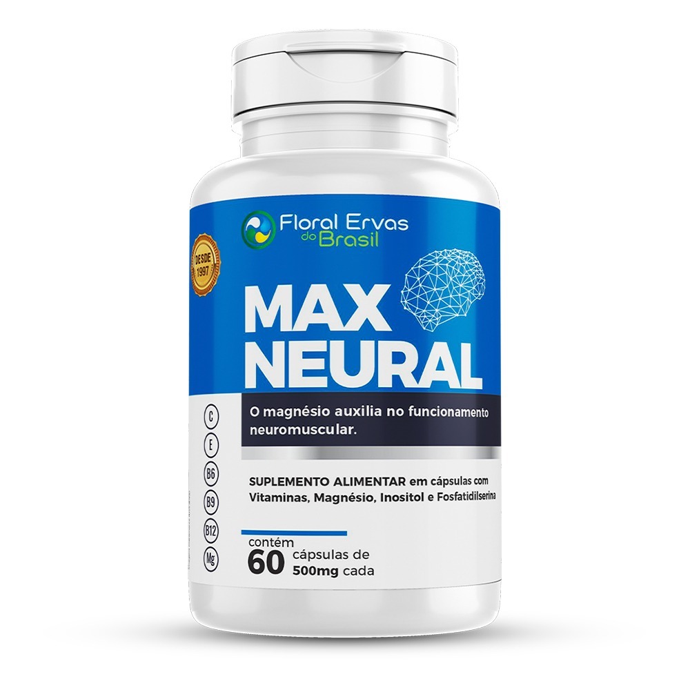 Nootropico Max Neural 60 cápsulas 500mg Floral Ervas - Potenciador ...