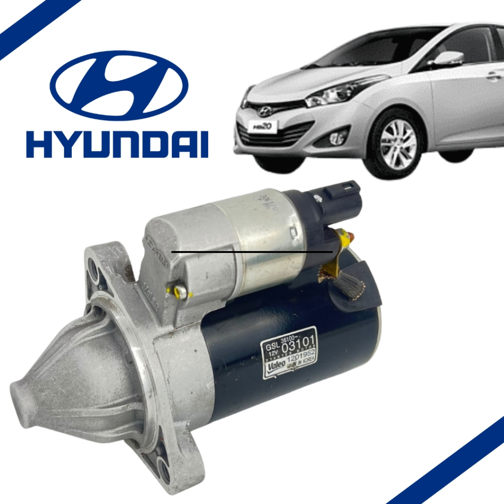 Motor Partida Arranque Hyundai Hb20 1.0 3cc 36100-03101 | Shopee Brasil