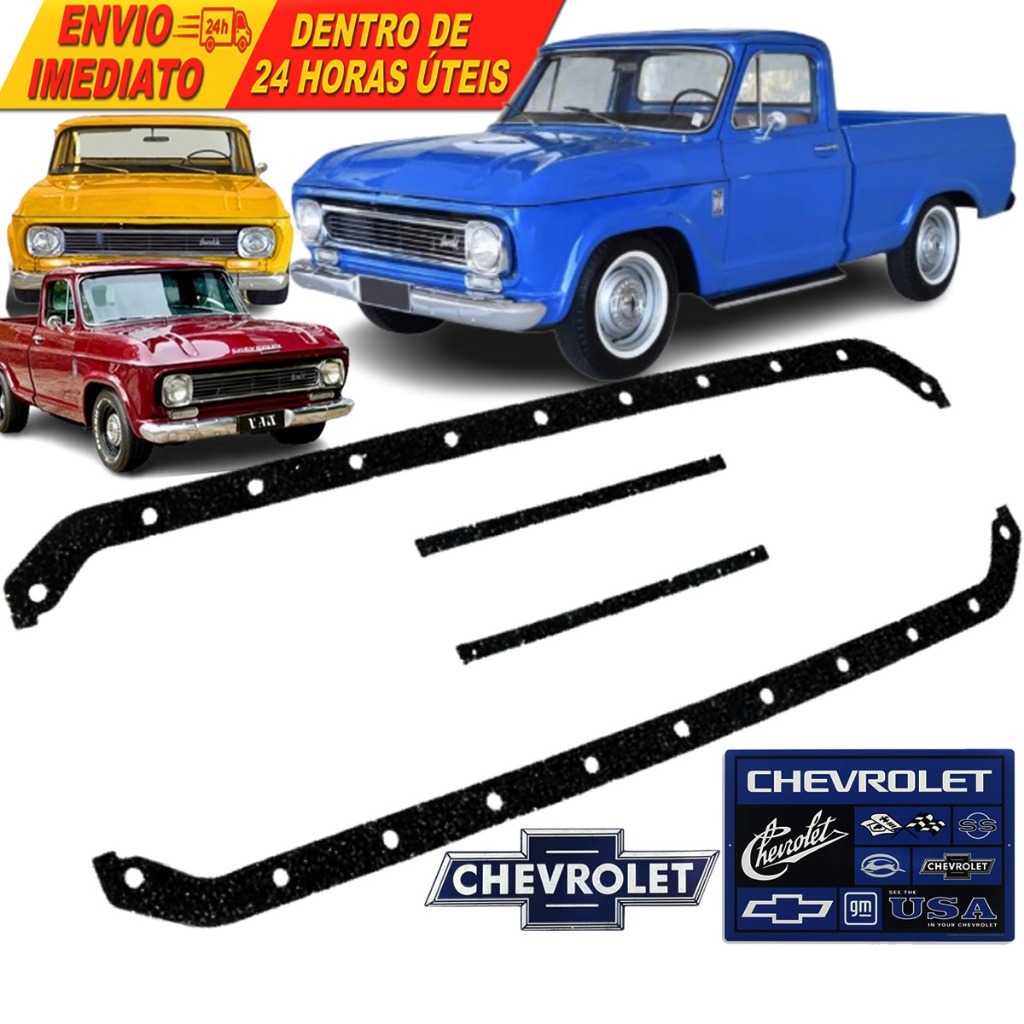 Jogo Junta do Cárter Chevrolet Brasil C10 C14 Veraneio Motor 261 - Alta ...