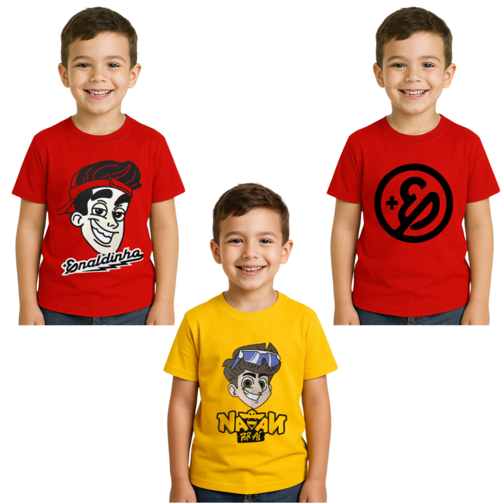 Enaldinho Natan Camisa Camiseta Infantil Youtuber Enaldinho Gamer Rei ...