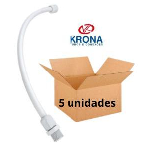 Kit 05 unidades Engate rabicho flexível 40cm 1/2 PVC Krona | Shopee Brasil