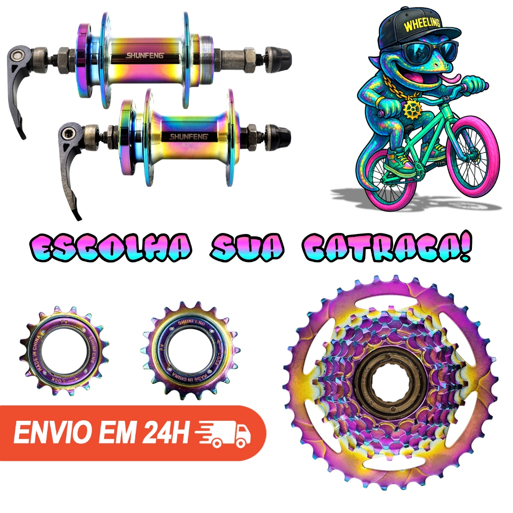 Kit Cubo Camaleão Disco Aro 20 24 26 e 29 + Catraca 7v 14x34d ou Single ...