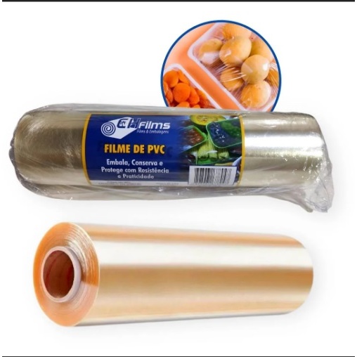 Rolo Bobina RESISTENTE Plastico De Filme Pvc 28cm X 300 Metros | Shopee ...