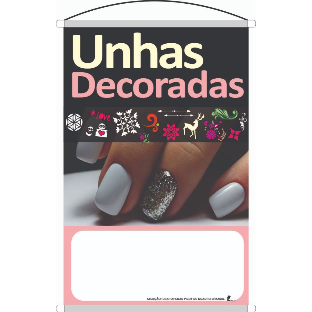 BANNER UNHAS DECORADAS 40X60 | Shopee Brasil