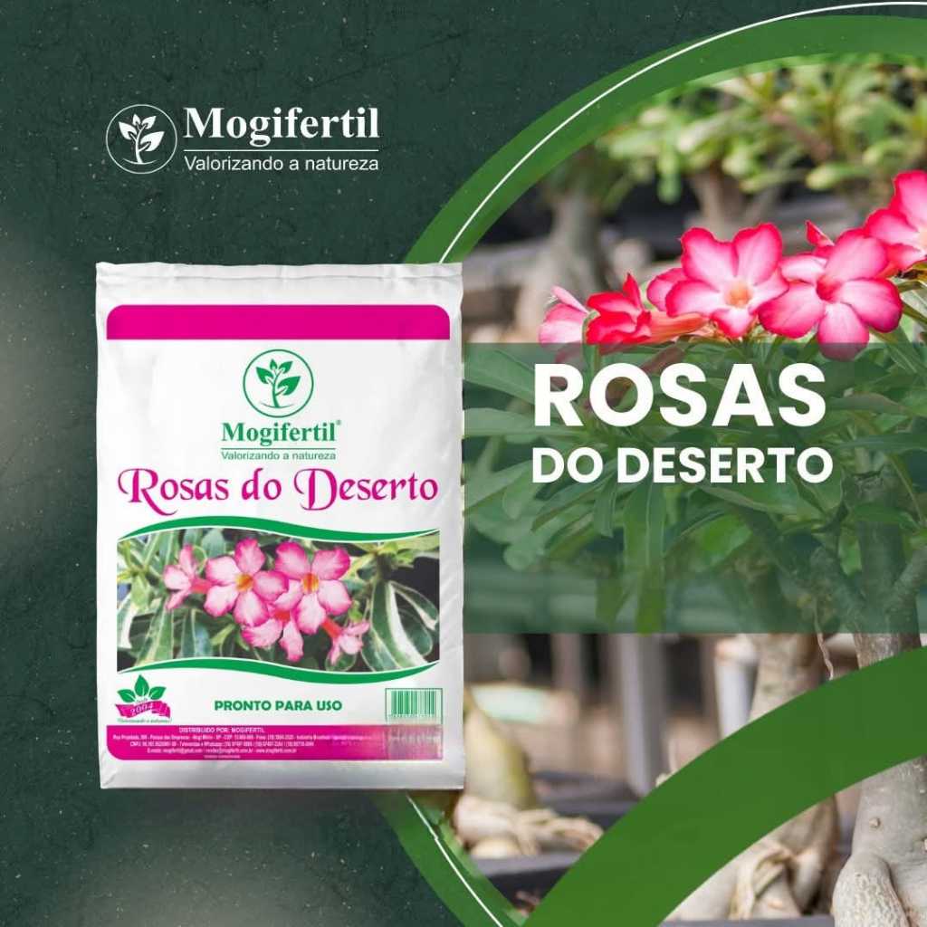 Substrato Rosas Do Deserto Orgânico Mogifertil Jardim plantas Flores ...