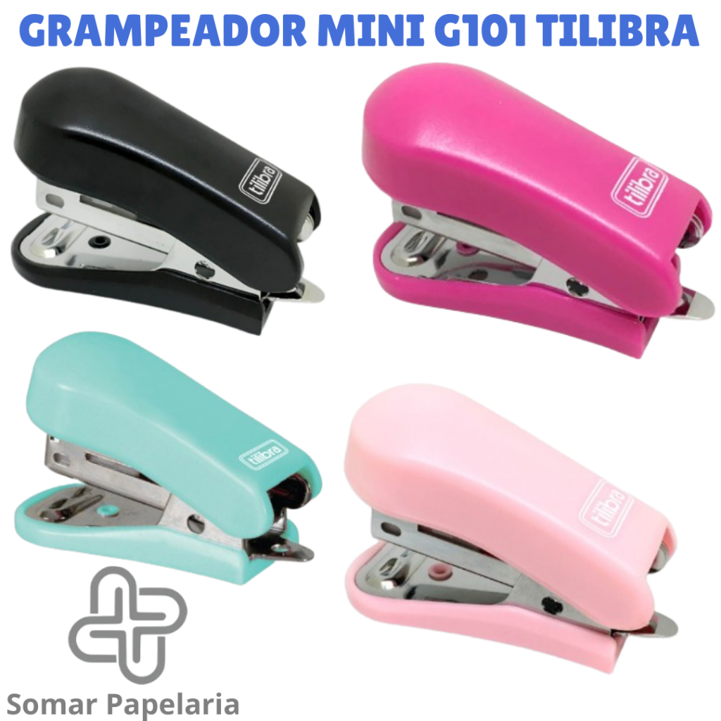 Grampeador 12 fls Mini com Extrator G101 - Tilibra | Shopee Brasil