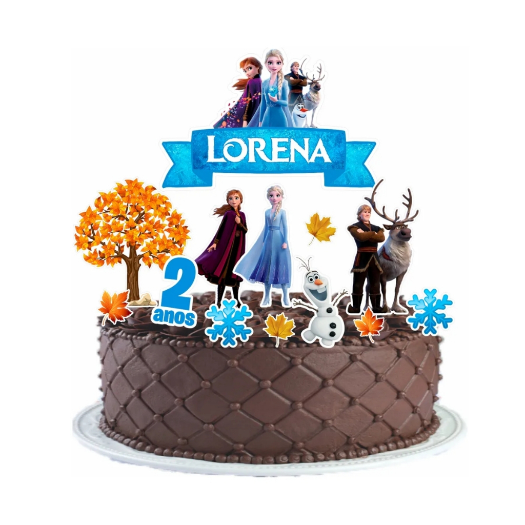 Topo Topper de Bolo Frozen Lerigo Personalizado Qualidade Premium ...