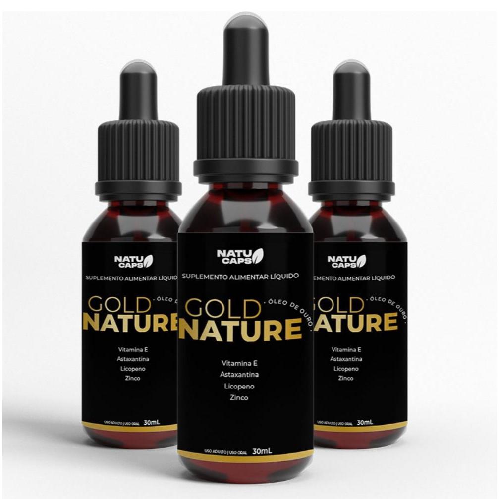GOLD NATURE GOTAS ORIGINAL 100% NATURAL (03 UNIDADES) | Shopee Brasil