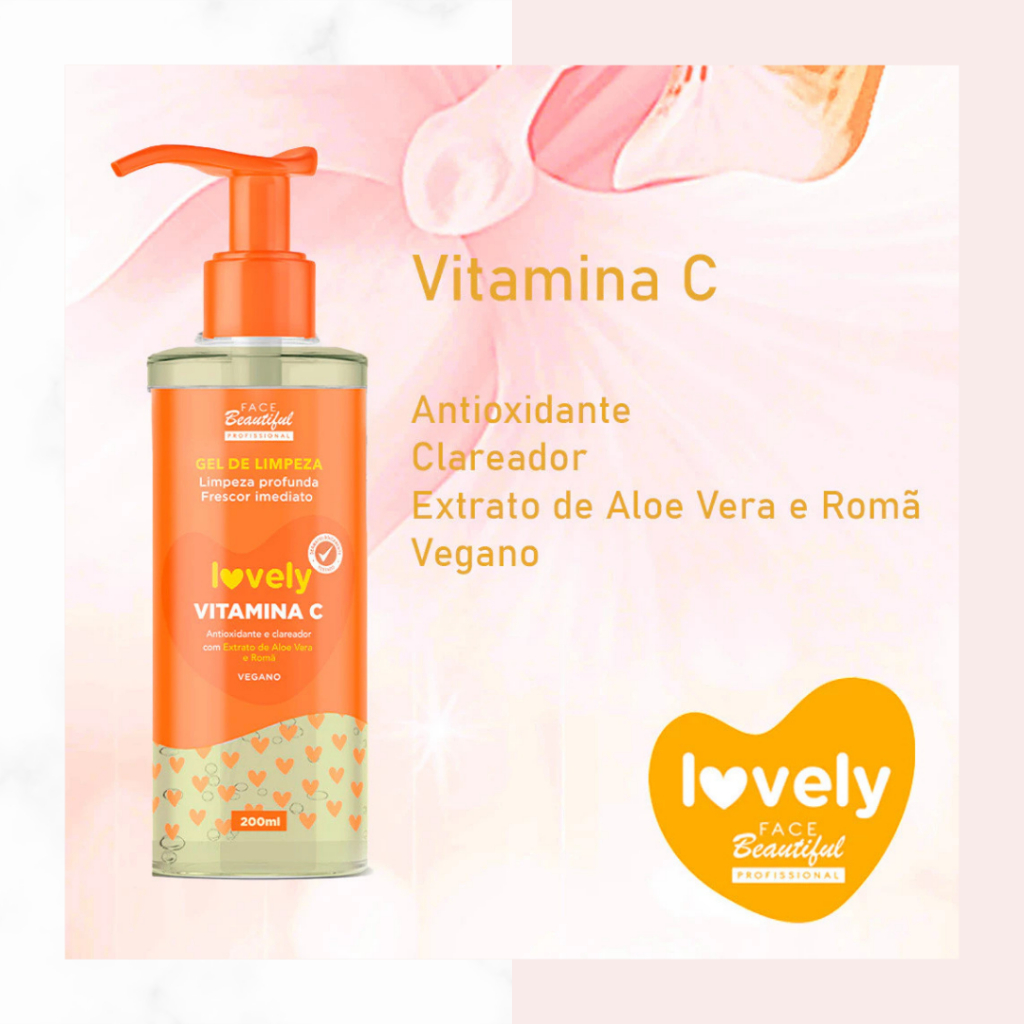 Gel De Limpeza Facial Vitamina C 200ML - Face Beautyful LOVELY | Shopee ...