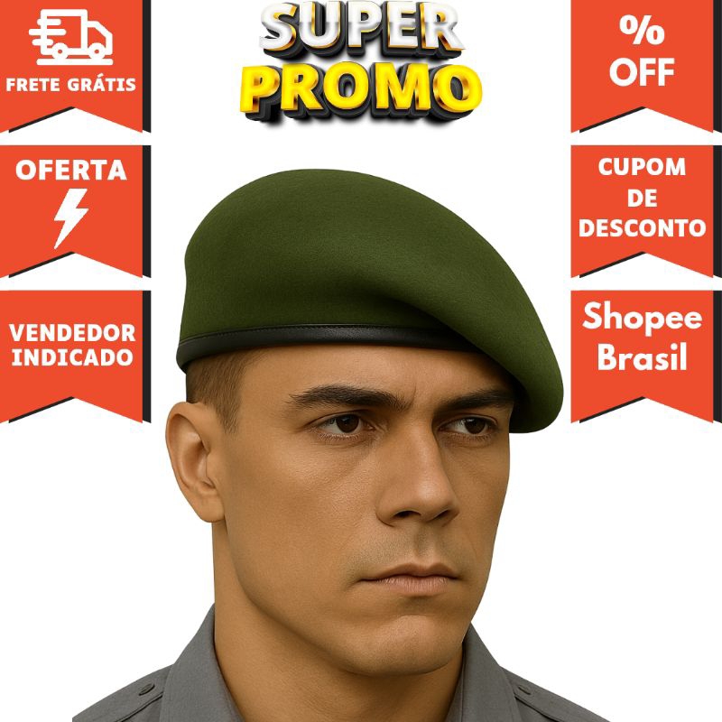 Boina Francesa - Saint Michel - Cor Verde Oliva - Polícia Militar - COE - Exército Brasileiro ...