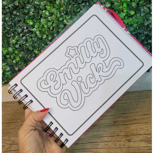 Livro De Colorir Emily Vick / Dos Rosa Capa Dura, 50 Desenhos - Envio ...