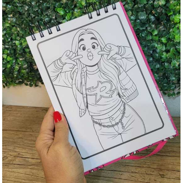 Livro De Colorir Emily Vick / Dos Rosa Capa Dura, 50 Desenhos - Envio ...