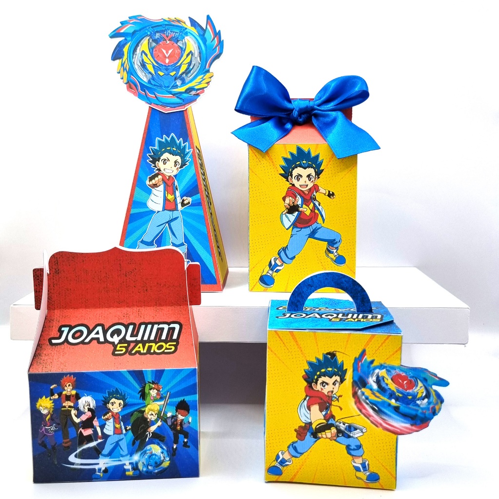 Kit festa Beyblade - Kit personalizados Beyblade - Lembrancinha ...