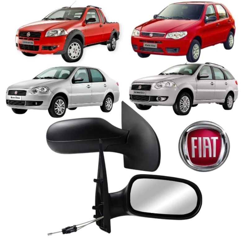 Retrovisor Fiat Palio Weekend Siena Strada 4 Portas C/ Controle 2008 2009 2010 2011 | Shopee Brasil