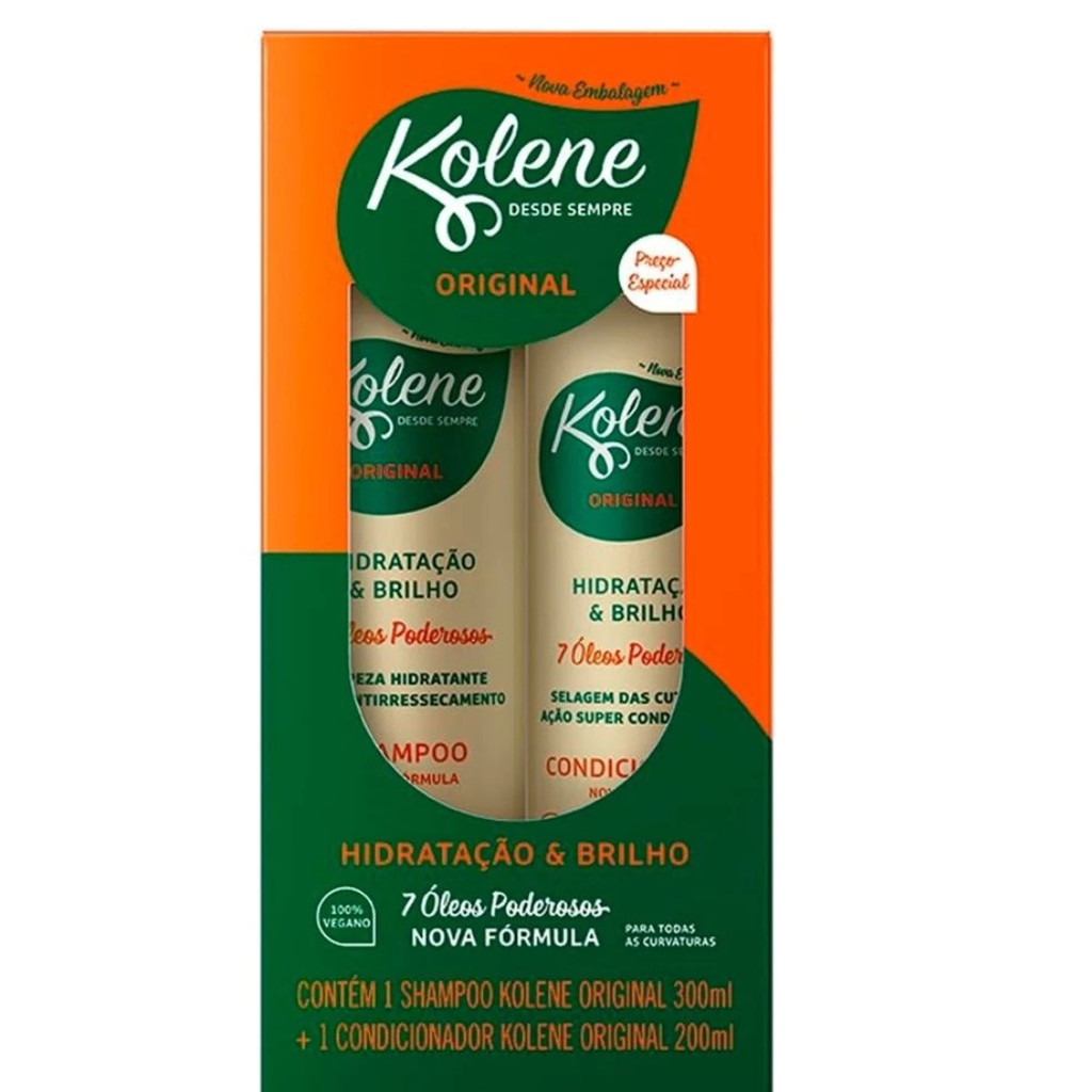 Kit Kolene Original – Shampoo 300ml + Condicionador 200ml | 7 Óleos ...