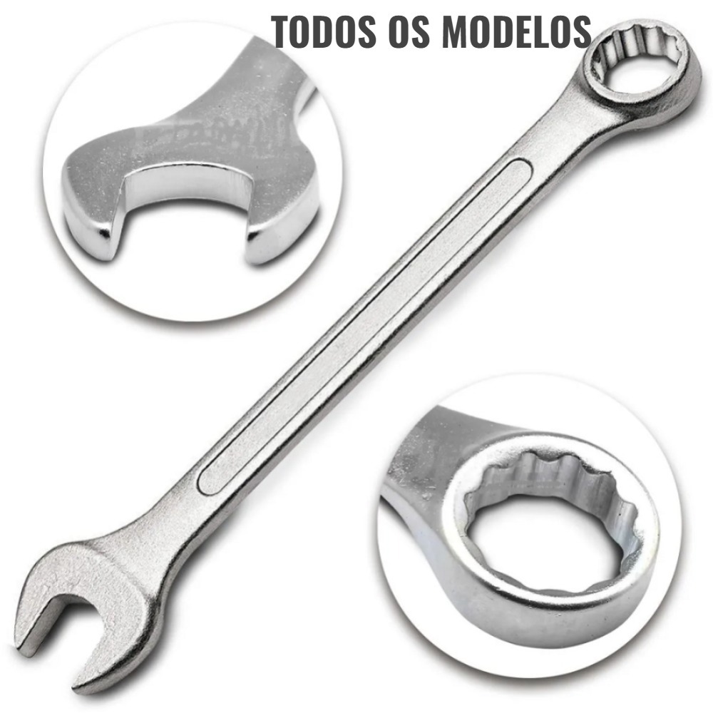 Chave combinada medidas 7 a 24mm - Individual - Aço Carbono ...