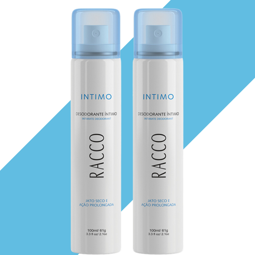Desodorante Íntimo Feminino Jato Seco Racco 100ml kit com 2 unidades ...