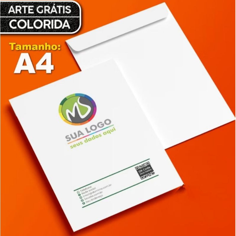 Envelope timbrado personalizado A4 Arte Grátis _ papel offset 90g ...