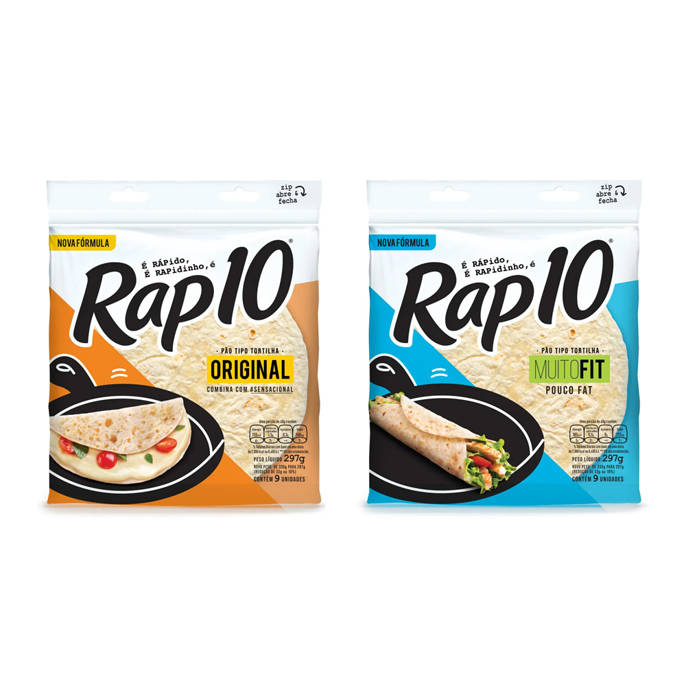 Kit Rap 10 Original + Rap 10 Fit (297g cada pacote) | Shopee Brasil