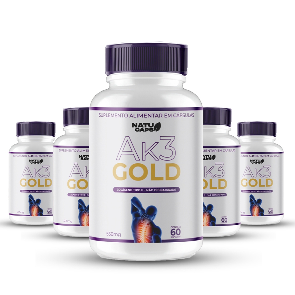 Kit AK3 Gold Suplemento Para Bem Estar Das Articulações Mobilidade E ...