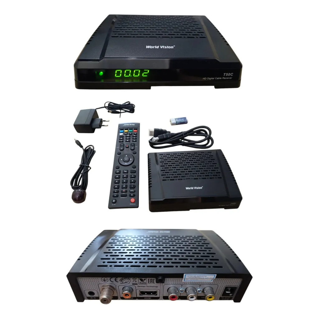 Receptor De Tv Digital Full Hd 6.000 Canais t50c | Shopee Brasil