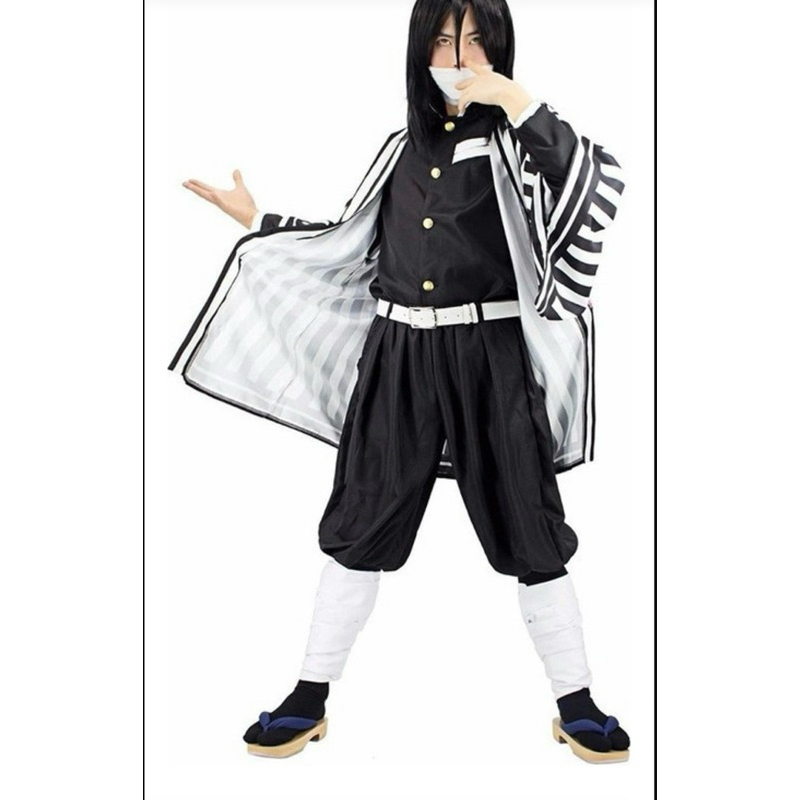MANTO DEMON SLAYER IGURO OBANAI COSPLAY KIMONO INFANTIL E ADULTO ...
