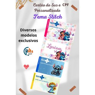 Cartão SUS e CPF Personalizado Stitch - Lilo & Stitch | Shopee Brasil