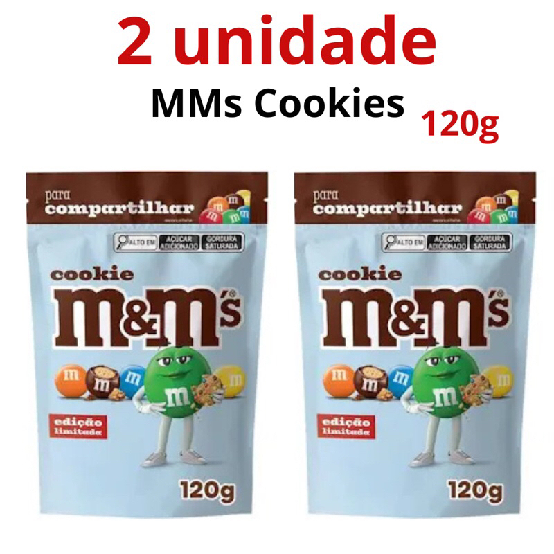 Kit 2 MMs Cookies 120gMMs MMs pipoca Novo Sabor MMs Cookies Chocolate ...