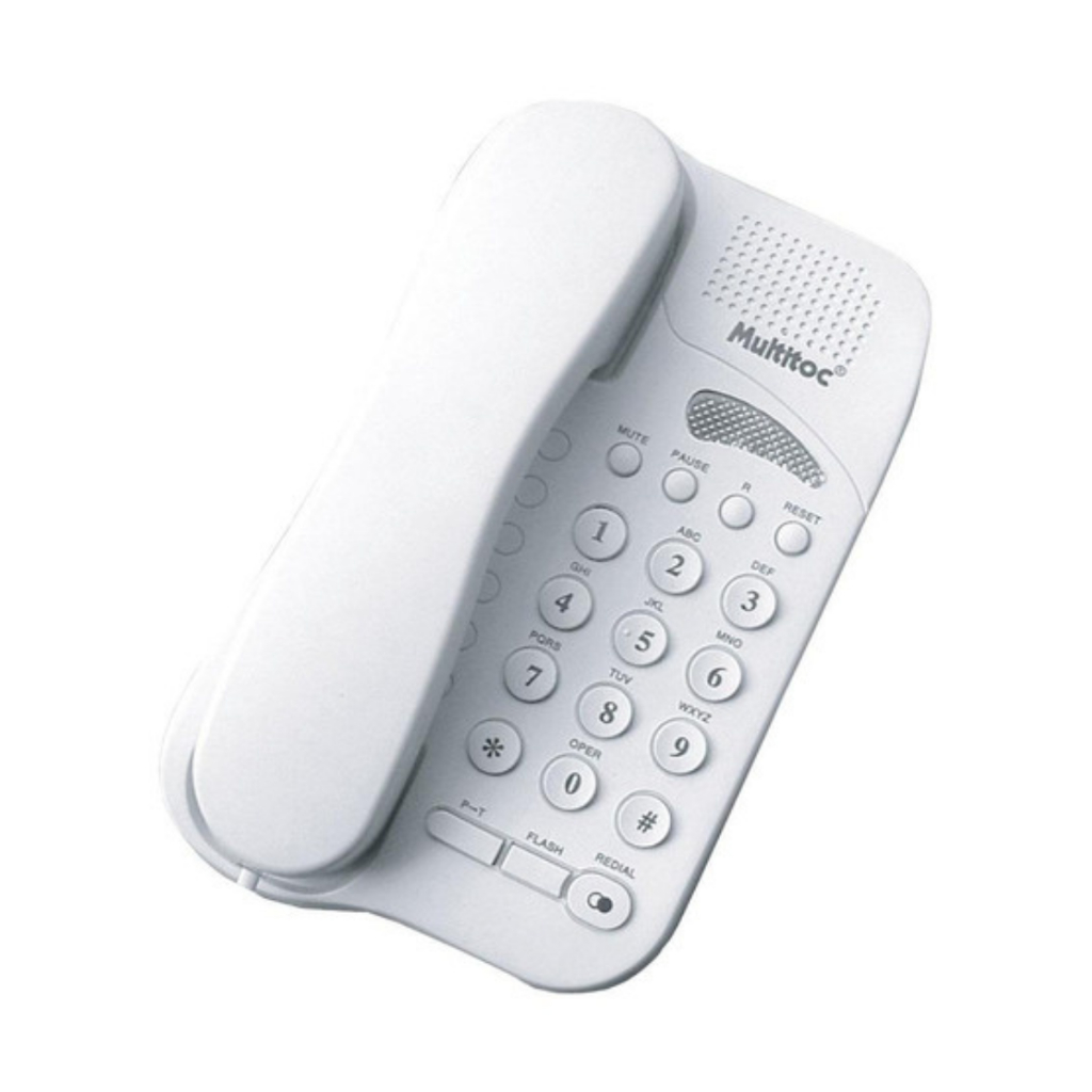 Telefone com fio Multitoc Studio Fixo Branco | Shopee Brasil
