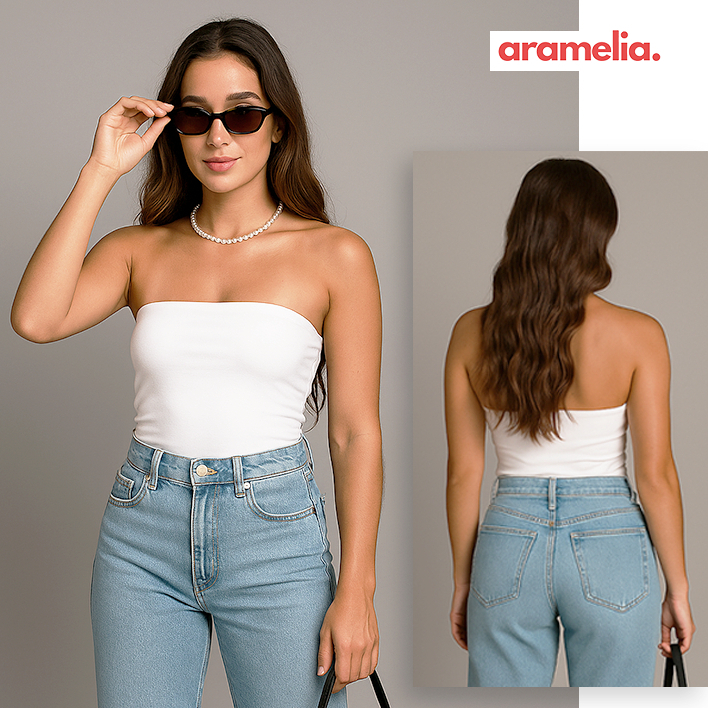 TUBE TOP Suplex Faixa Blusa Feminino Tomara Que Caia Duplo Cropped ...