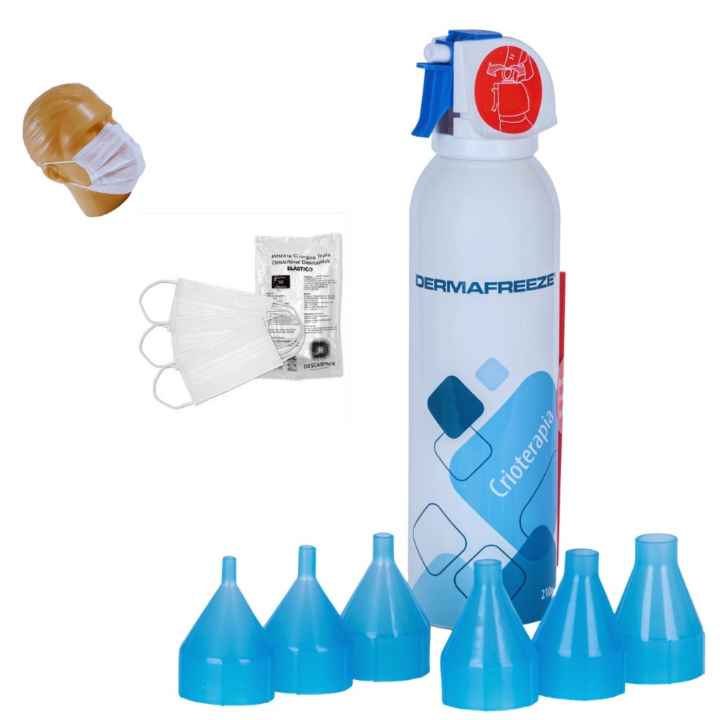 Dermafreeze 210g Crioterapia Verruga Hpv Lesões Pele + 50 máscaras ...