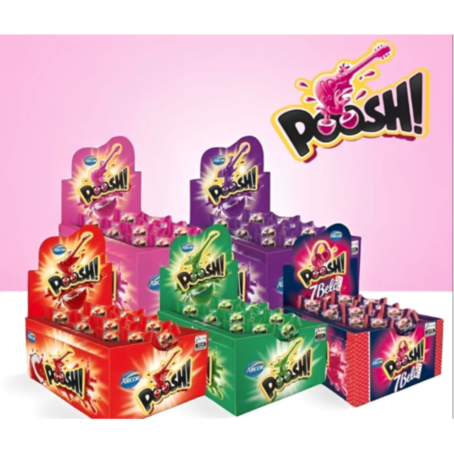 Chiclete Poosh recheado Escolha o Sabor c/40uni - Arcor | Shopee Brasil