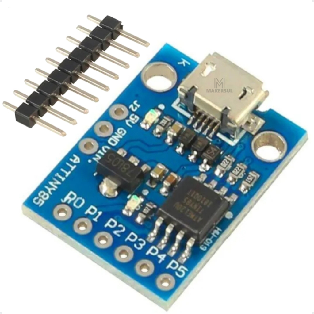 Digispark Microcontrolador Attiny85 - O Menor Micro Arduino | Shopee Brasil