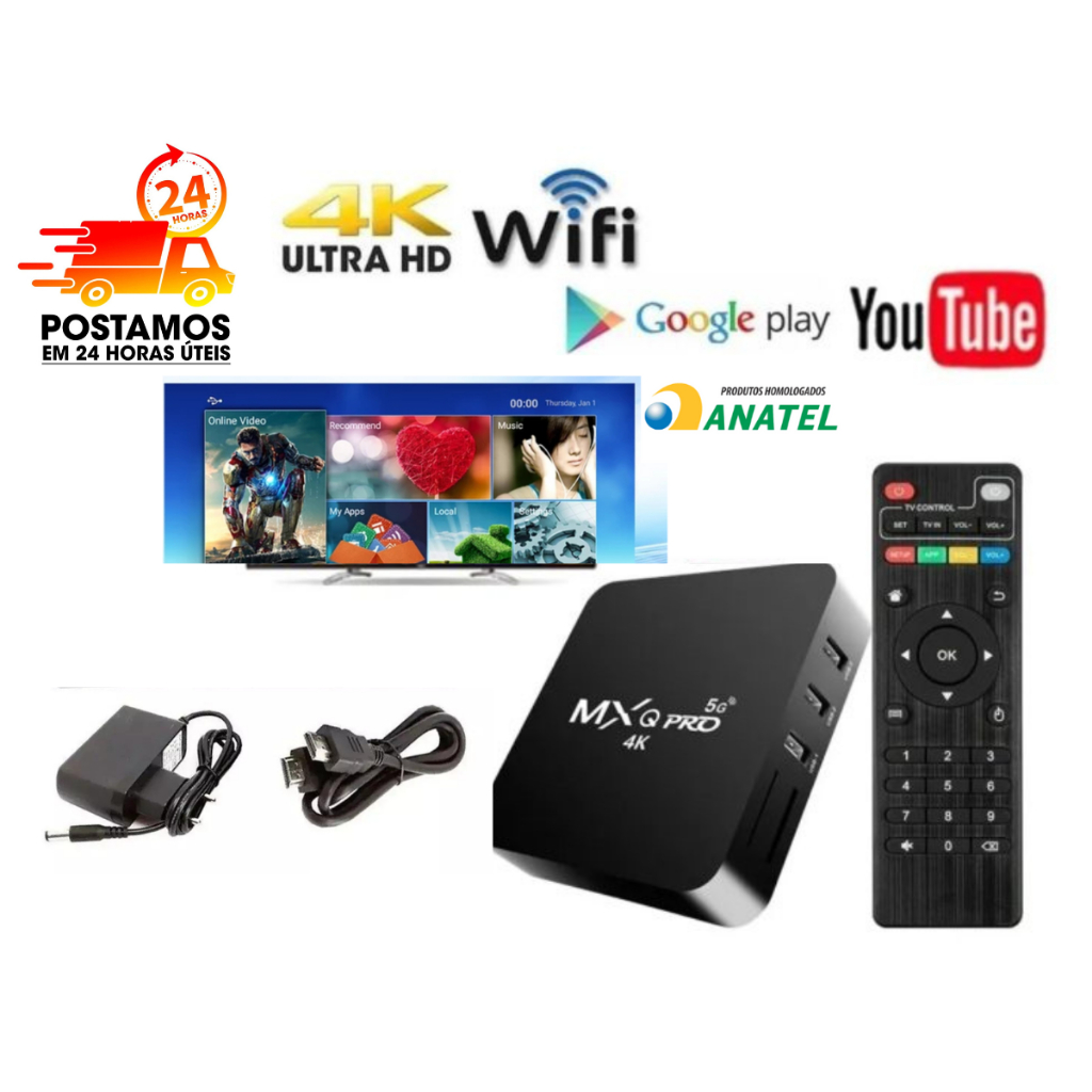 Conversor Smart 4k Tv Virar Smart Modelo Lançamento Com Nota Fiscal ...