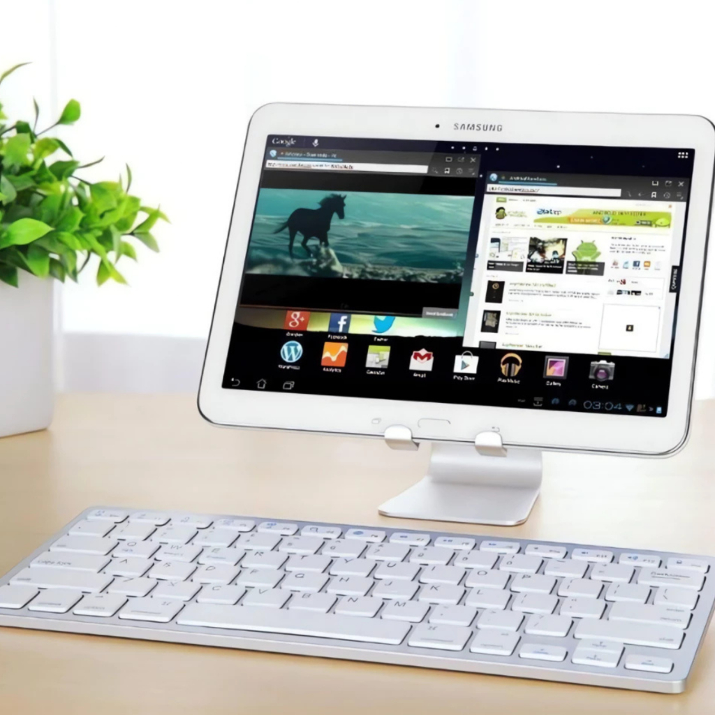 Teclado Sem Fio Bluetooth Pc Tablet Celular Notebook Sem Fio Cor de ...