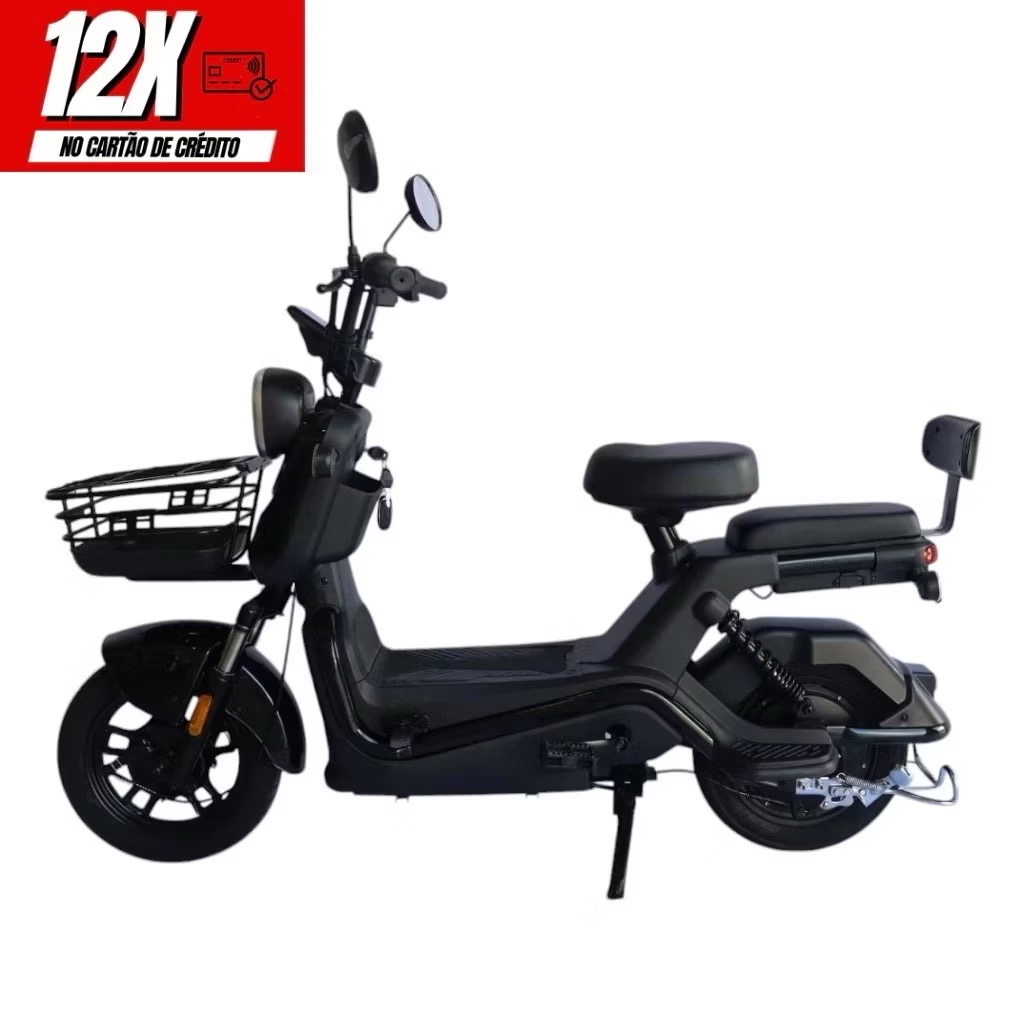 SCOOTER ELÉTRICA MINI MOTO POTÊNCIA 650W 48V PAINEL LED BICICLETA BIKE ...