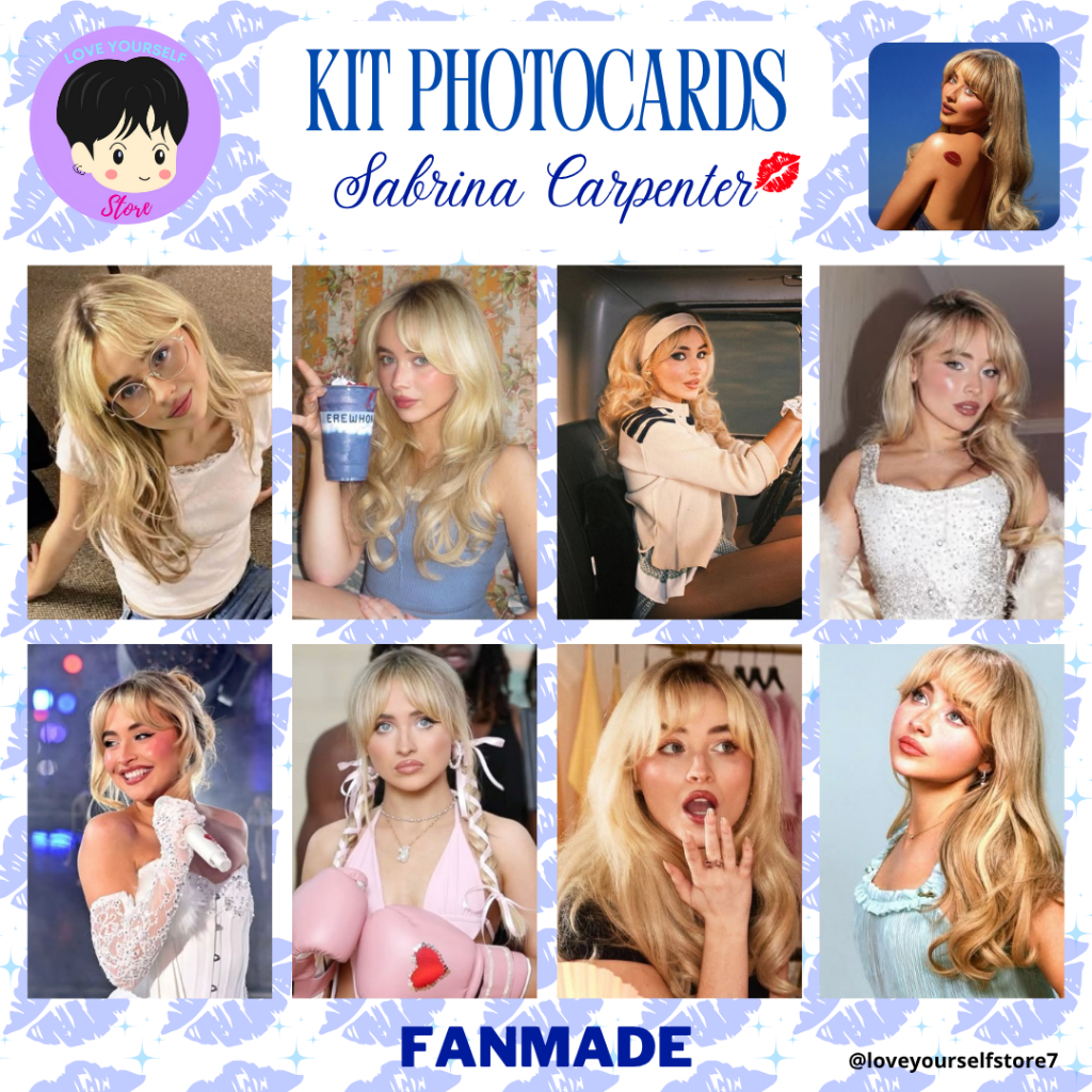 KIT PHOTOCARDS SABRINA CARPENTER - FANMADE | Shopee Brasil