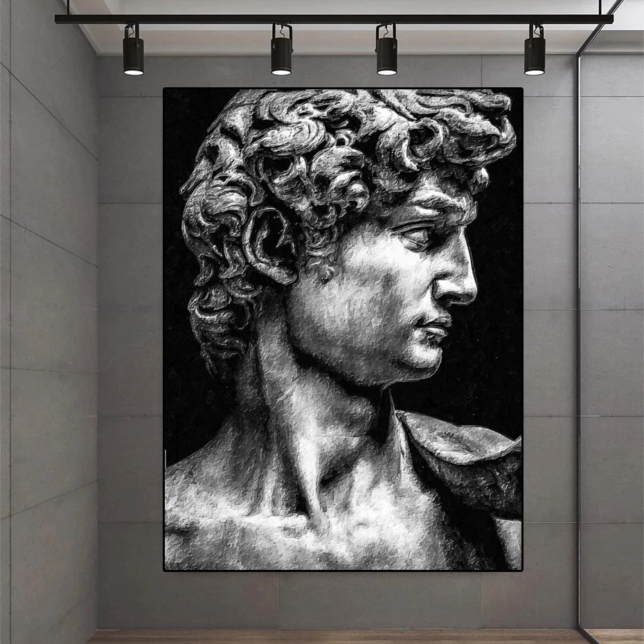 Quadro Decorativo Mitologia Grega Guerreiro Escultura Elmo Antigo ...