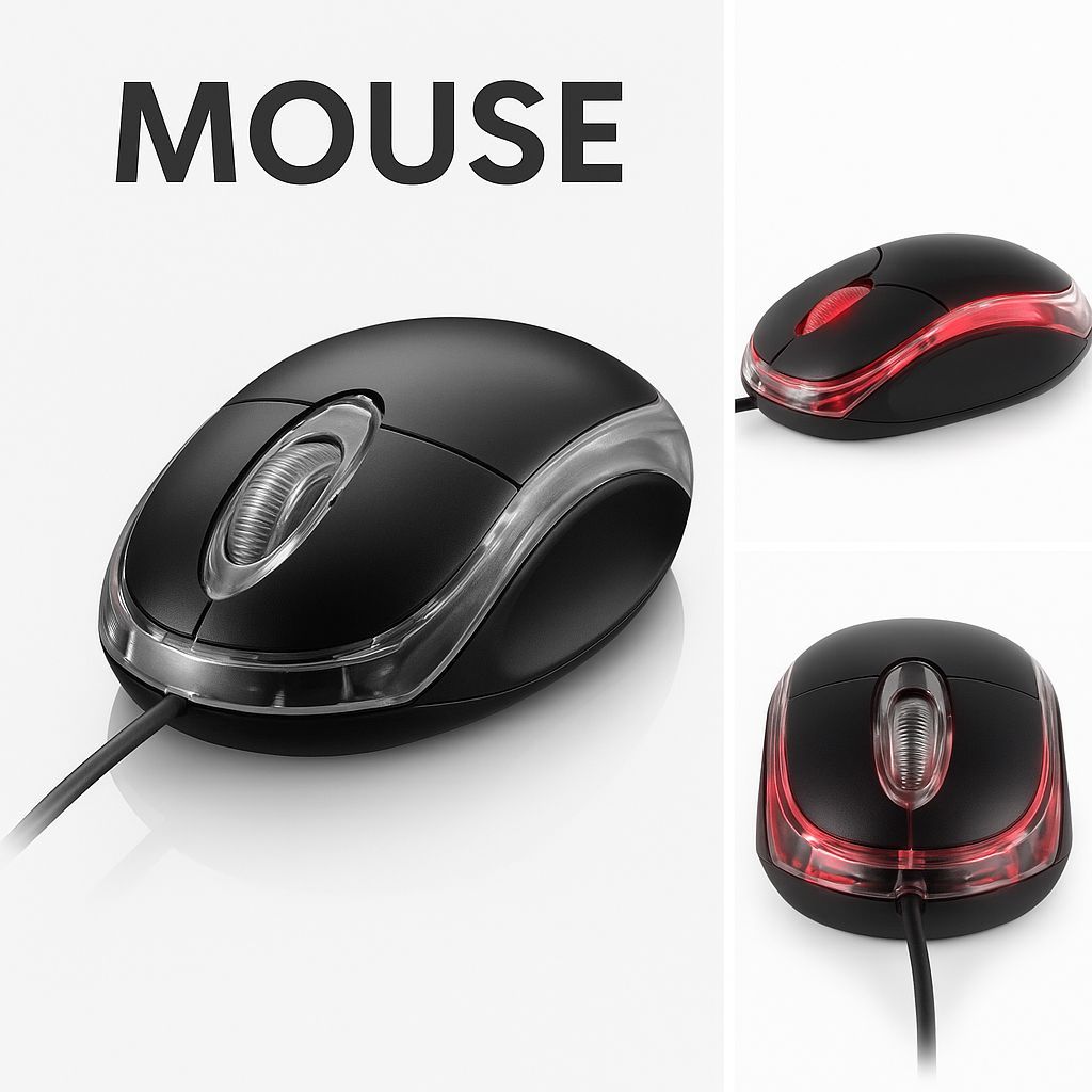 Mouse Com Fio USB Optico 1200dpi Para Pc Notebook Computador Original | Shopee Brasil