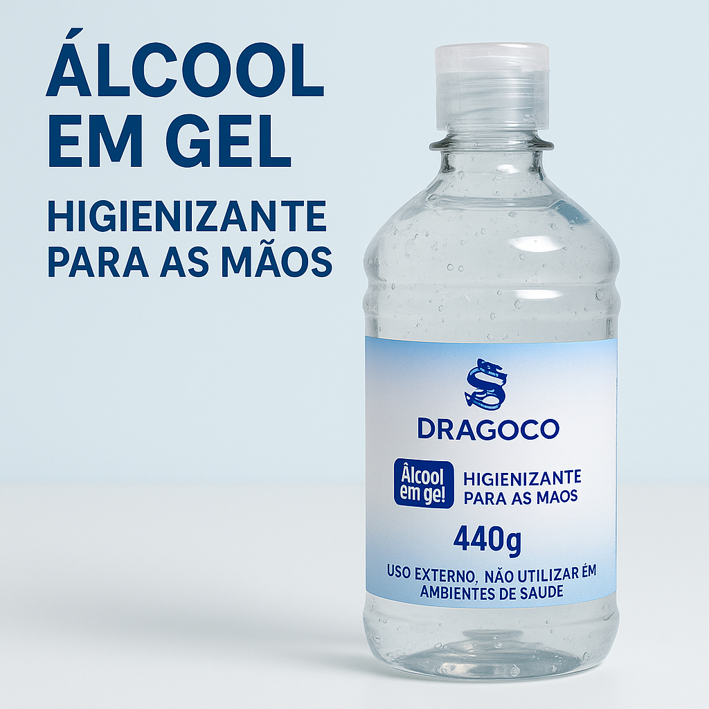Álcool Gel 70 440g/500ml Dragoco | Shopee Brasil