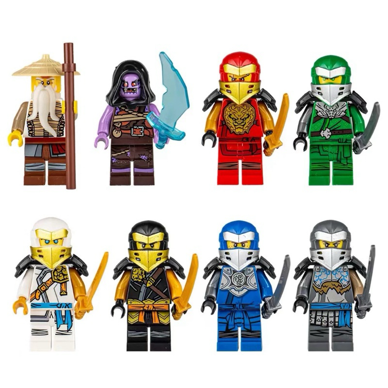 kit 8 Bonecos Ninjas Ninjago promoção compatível c/ marca Lego | Shopee ...