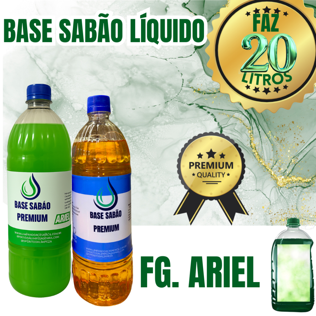 base sabão liquido - Ariel - faz 20litros - O Perito da Limpeza ...