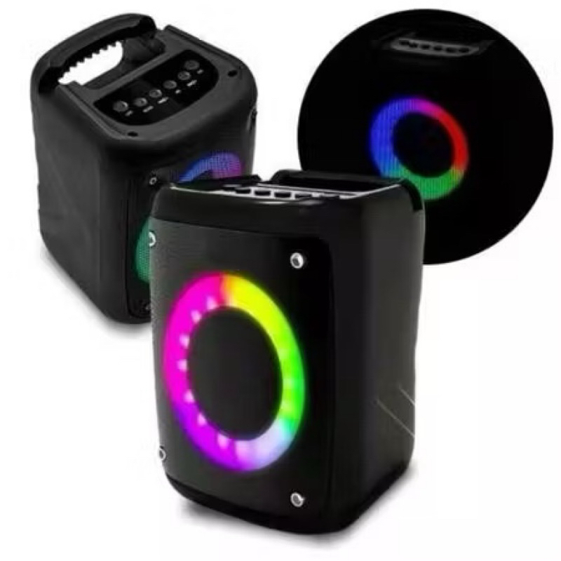 Caixa de som Bluetooth Portátil Led Rgb TWS Estéreo Multimídia com USB SD FM | Shopee Brasil