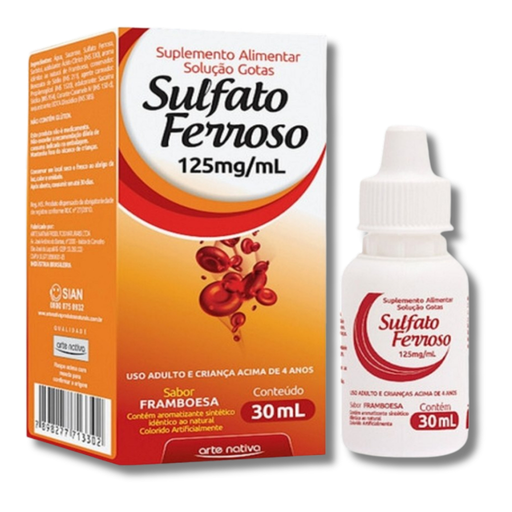 Suplemento Alimentar Sulfato Ferroso em Gotas 30mL | Shopee Brasil